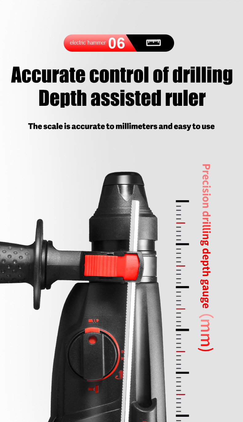 1800W Demolition Hammer/Chipping Gun Electric Drill 3 In 1 Portable ...