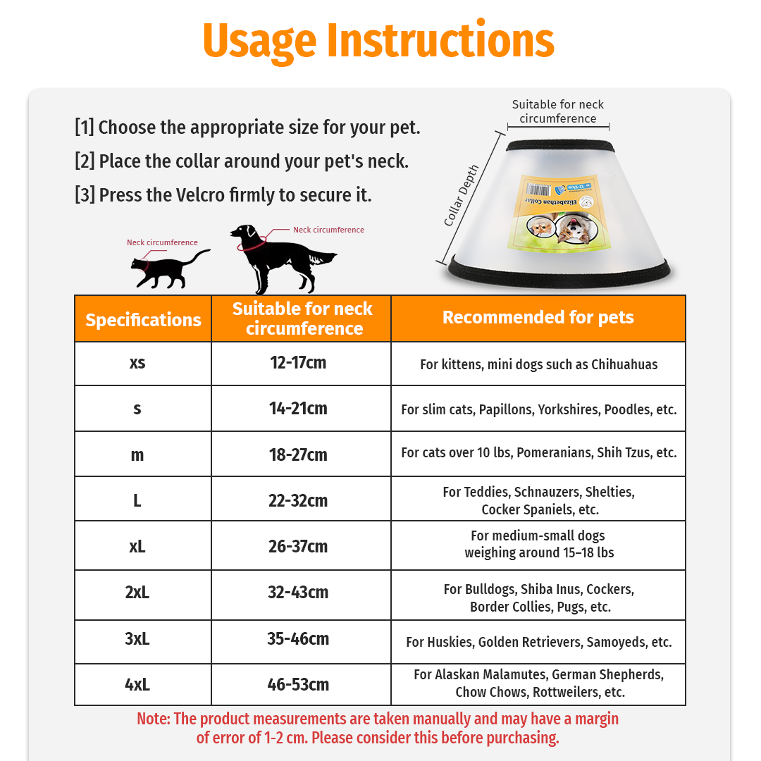 Cassiel Pet Elizabeth Cone E Collar Adjustable Cover For Anti Scratch ...