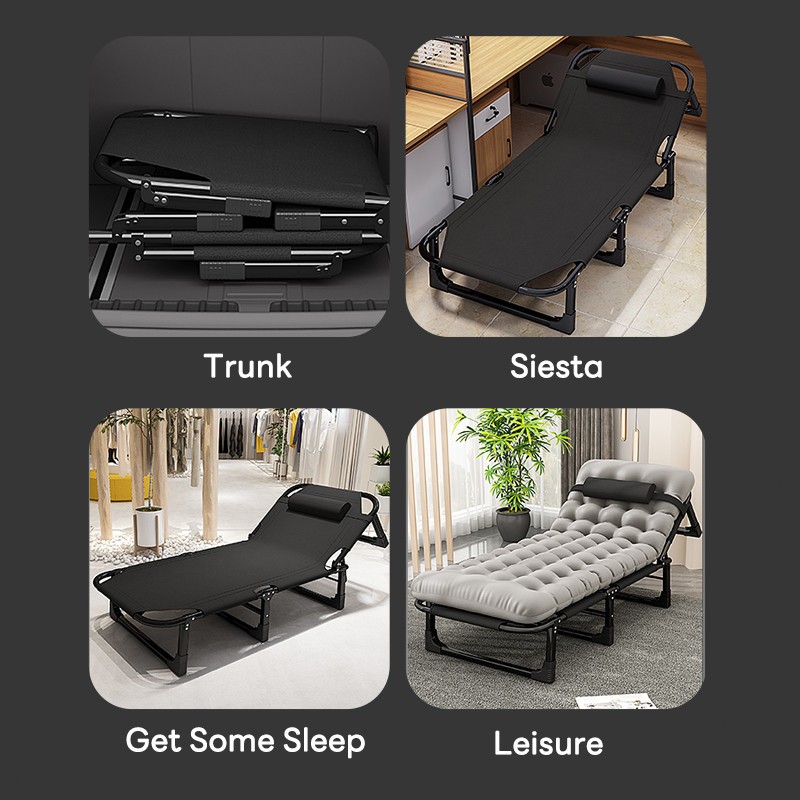 Folding Bed Portable bed With Foam Reclining Foldable Heavy Duty ...