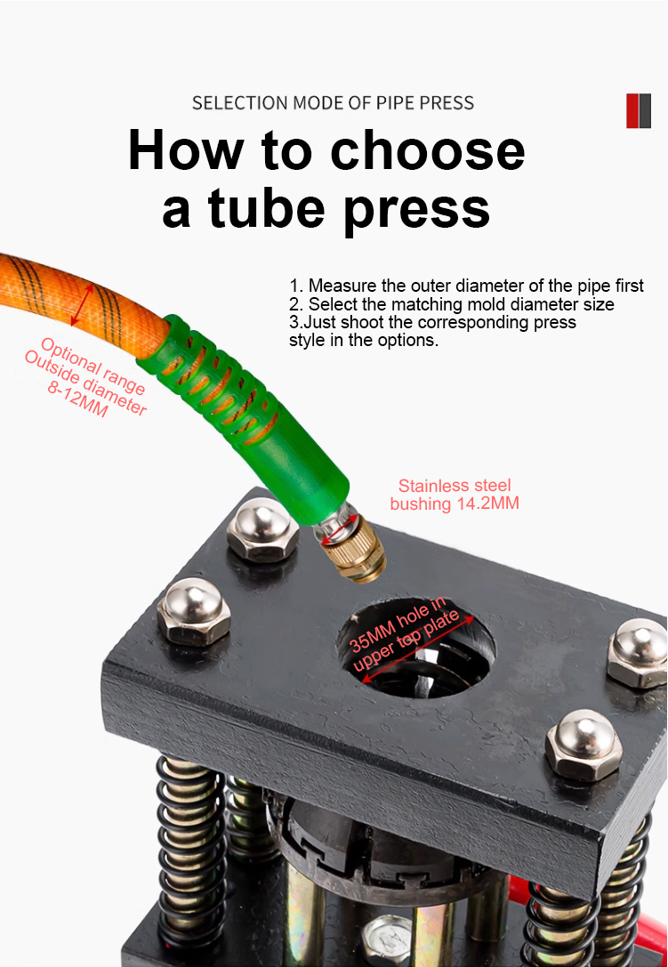 6/8 teeth, Crimping tool Crimp Machine ferrule Machine 8mm to 18mm ...