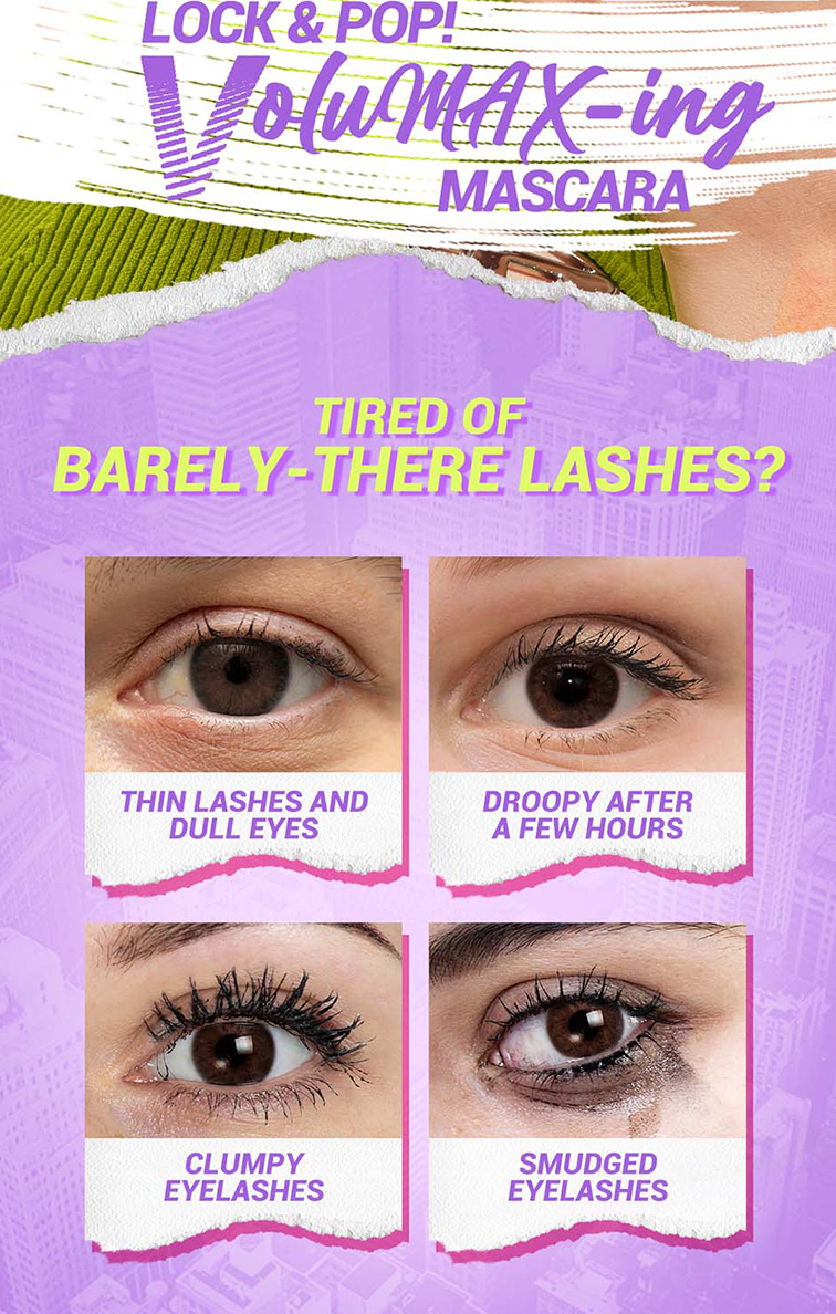 DAZZLE ME Lock & Pop! VoluMAX-ing Mascara | Volumizing Mascara Water ...