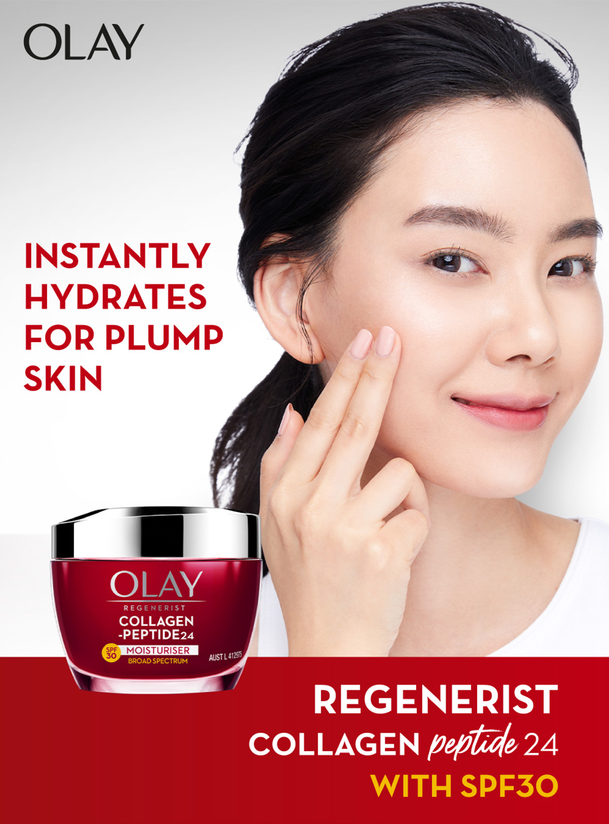 Olay Regenerist Collagen Anti Aging Peptide24 SPF 30 Moisturiser 50g ...
