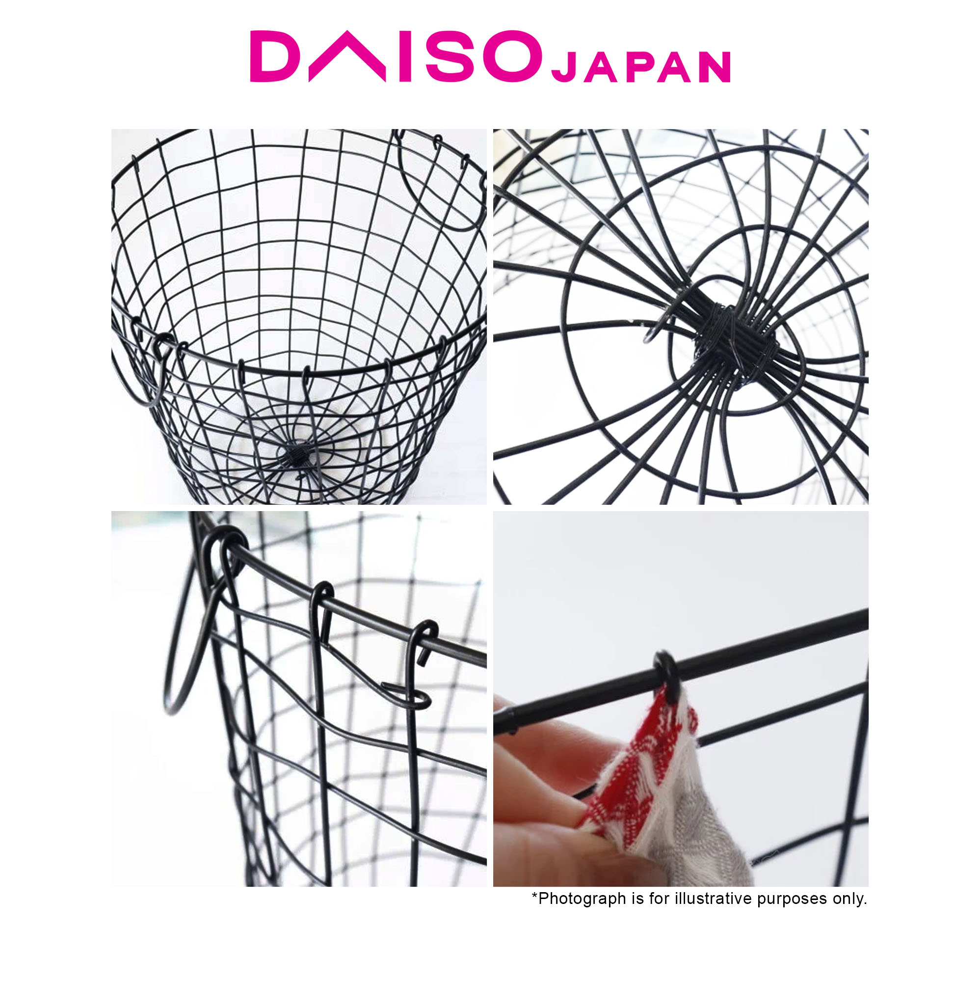 Daiso Round Handmade Style Wire Basket | Shopee Philippines