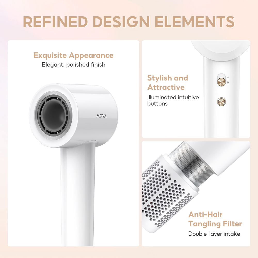 MOVA Turbo High Speed Hair Dryer 40s Fast Drying 200 Million ...