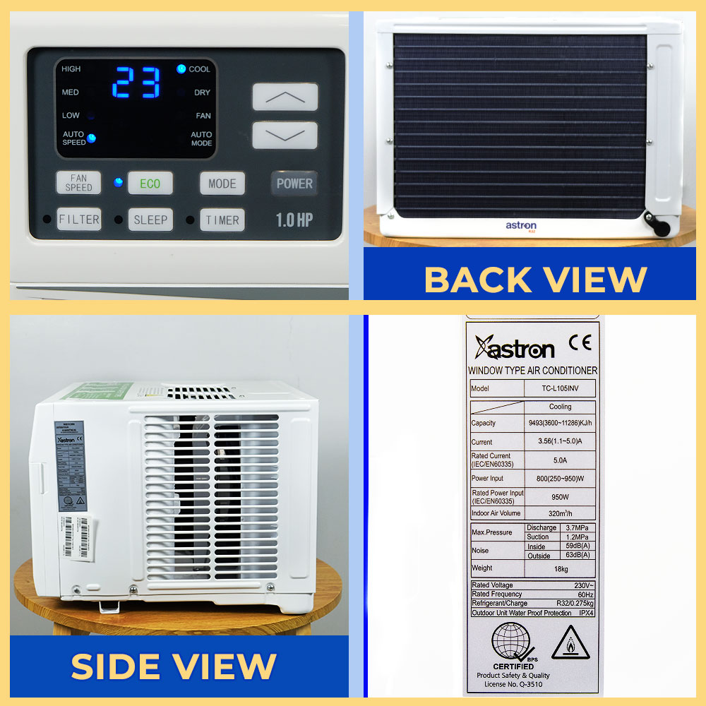 Astron 1 HP Fully Inverter Window Type Aircon - TCL105INV | Eco+ Series ...