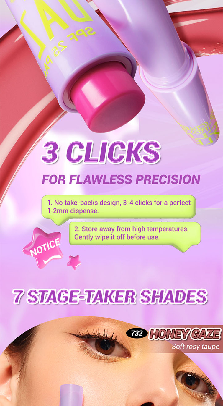 DAZZLE ME Color Chrome Melt to Dew 4-in-1 Lip Click | SPF25 Balm Gloss Lipstick | Shopee Philippines