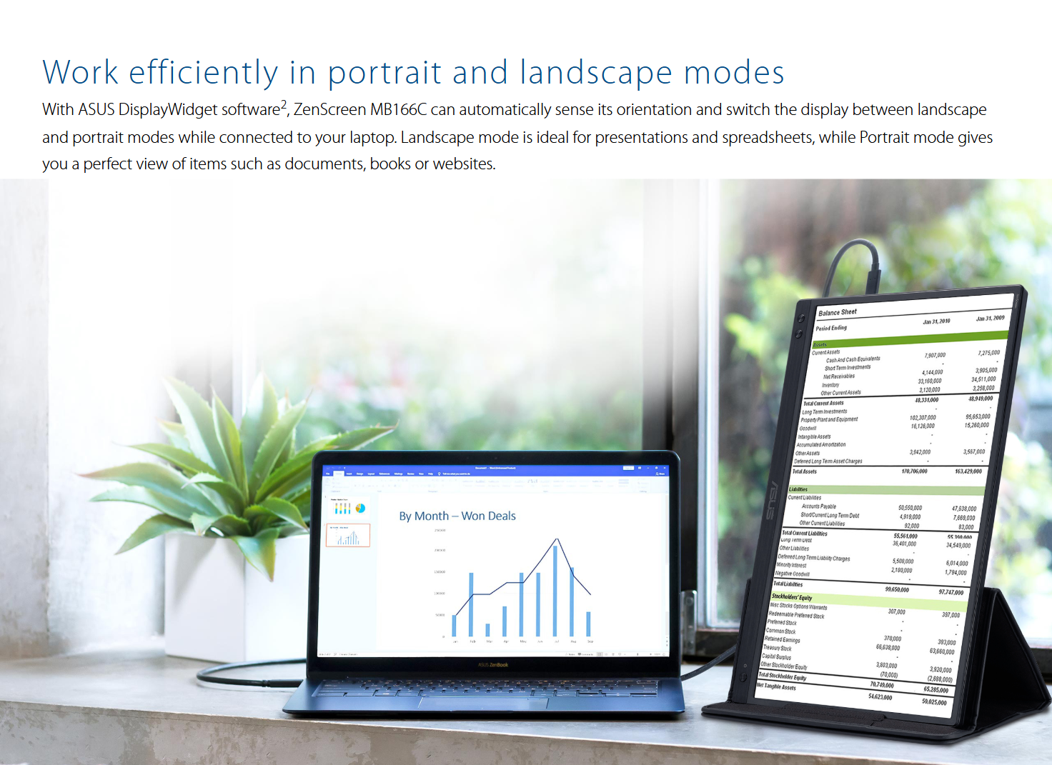 Asus ZenScreen MB166C 16" Full HD USB Type-C IPS Technology 5ms 60Hz ...