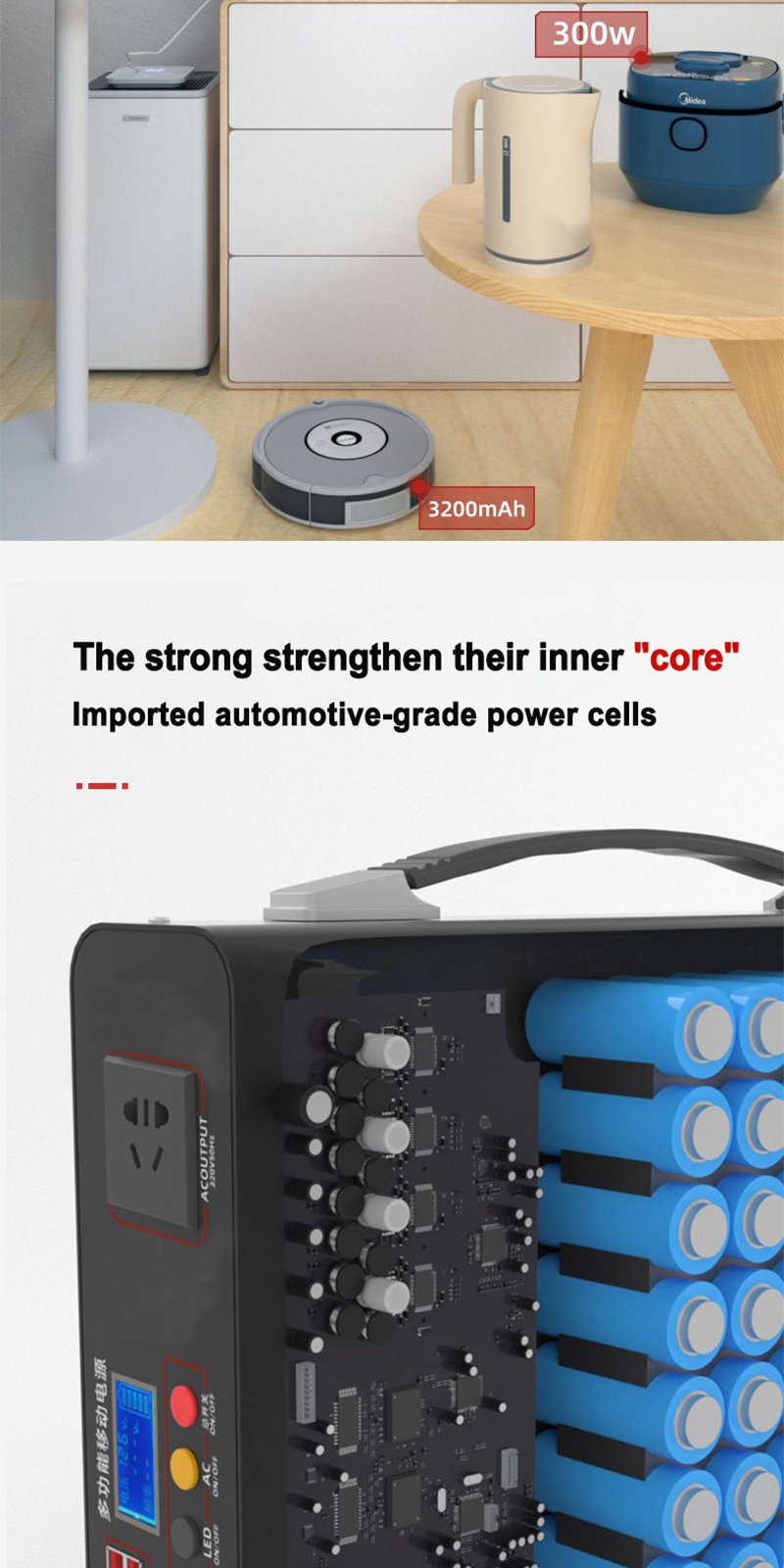 Portable Power Station Multi-functional Power Station 96000mAh Large ...