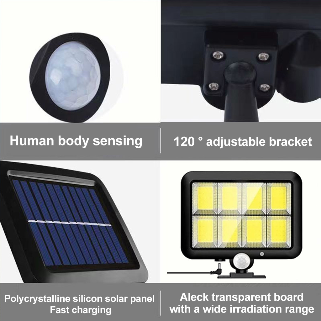 OOKAS 3 Modes Solar Light Outdoor Waterproof Motion Sensor Lights LED ...