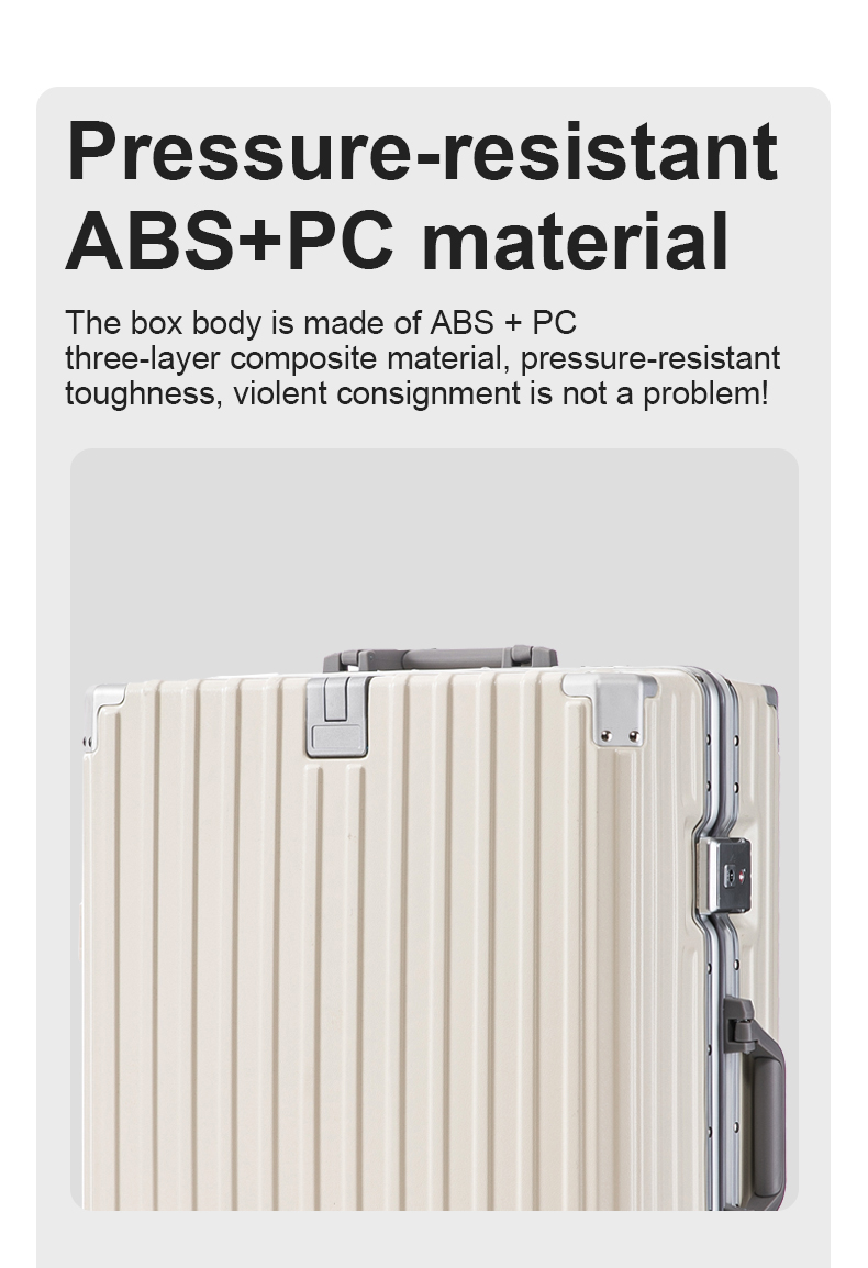 Charlesx Luggage large capacity, aluminum frame, silent, universal ...