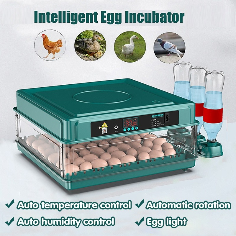 220V/12V Egg Incubator Fully Automatic Egg Incubator Intelligent Digital Hatcher Brooder with ...