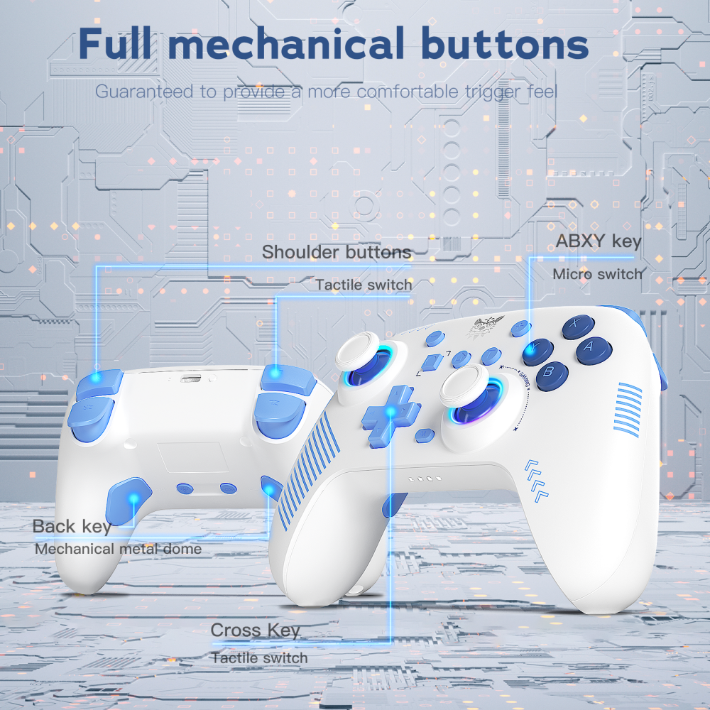 ONIKUMA C1 Wireless Bluetooth Gamepad Dual-Mode Six-Axis Gyroscope ...