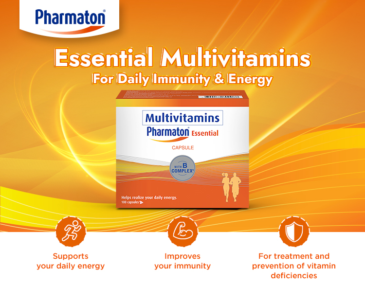 Pharmaton Essential Multivitamins Daily Support for Energy, Immunity ...