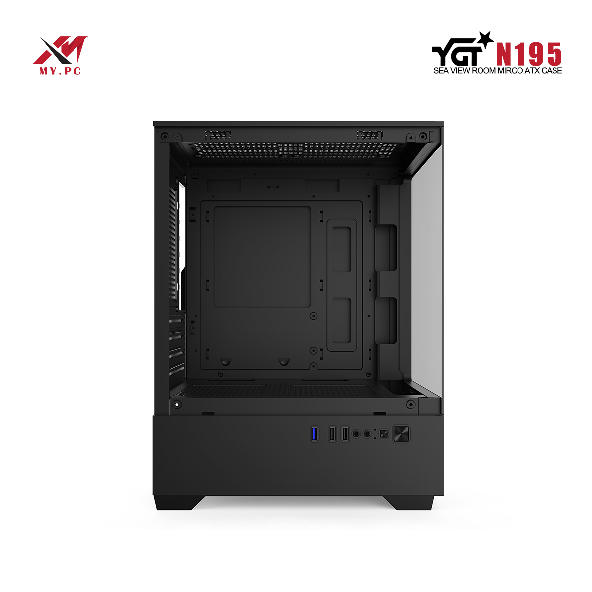 YGT N195 Sea View Room Chassis ITX/Micro ATX Black/White Gaming Case | Shopee Philippines