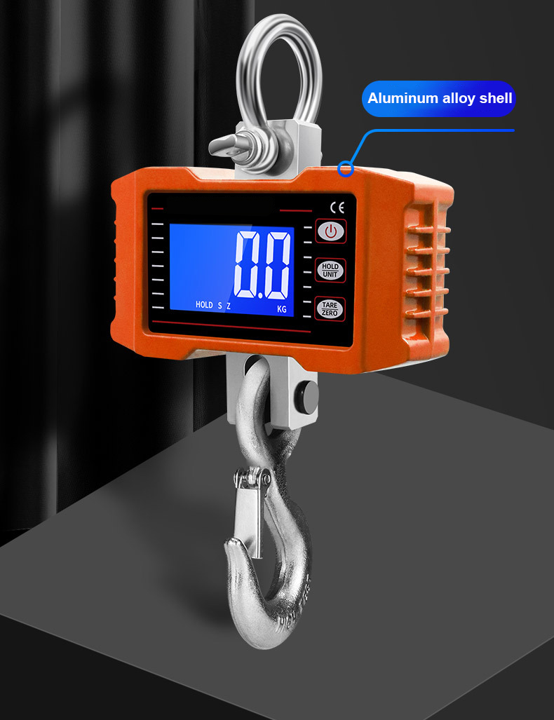 300-1500KG Mini Crane Scale Industrial Hook Hanging Weight Digital LCD ...