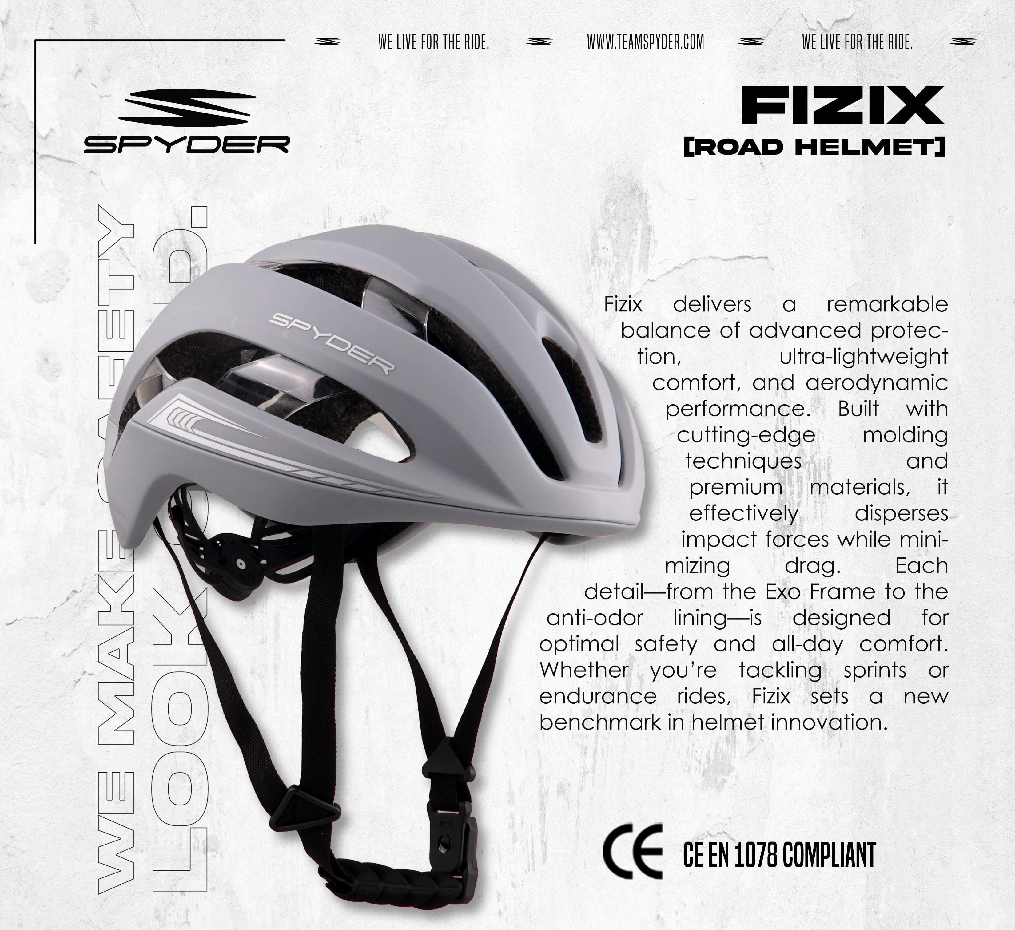 Spyder FIZIX S0 Road Cycling Helmet | Ultra Lightweight | Megaflow ...