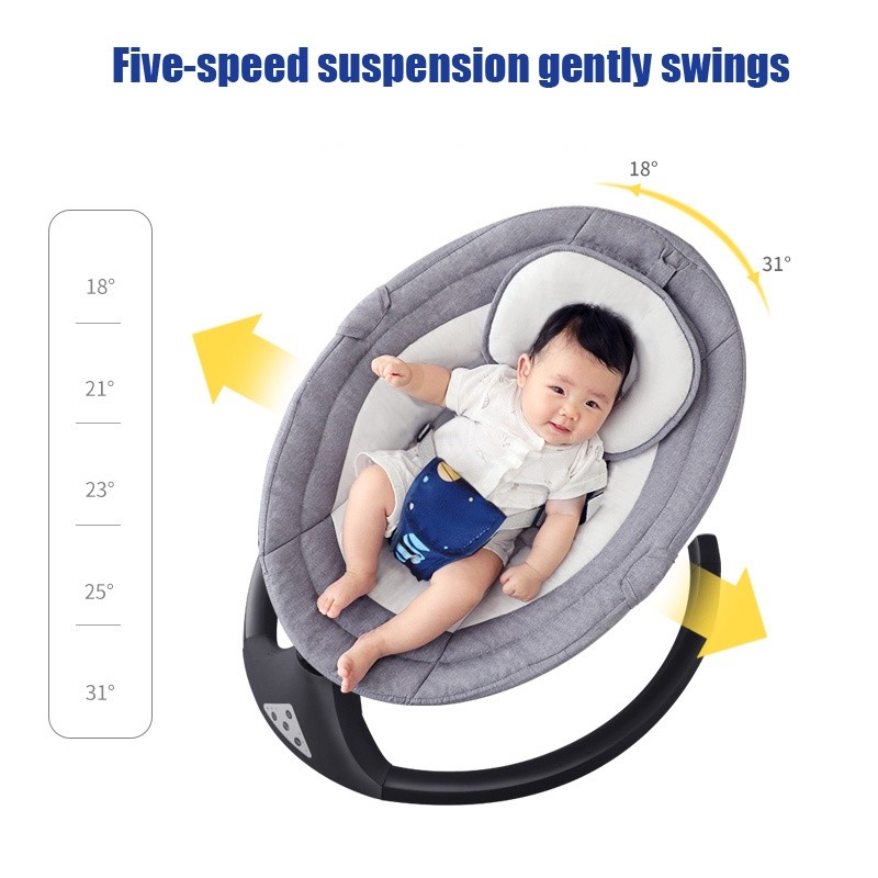 Baby Rocker Swing Chair With Net Bluetooth Remote Smart Electric Baby ...