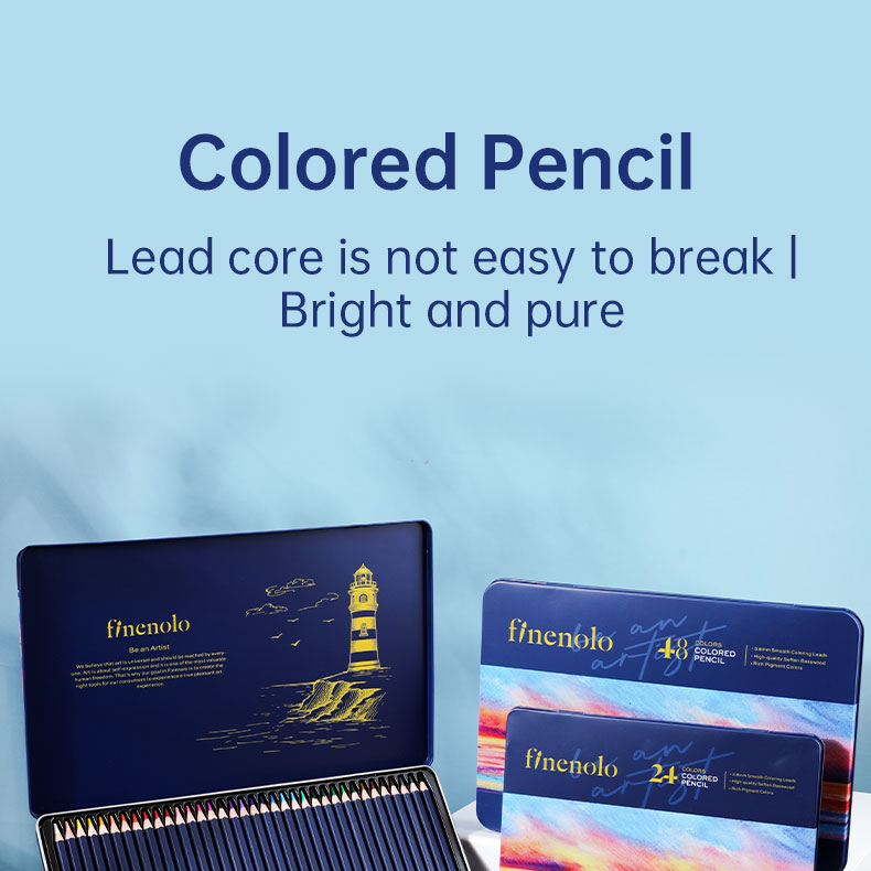 Deli Finenolo Color Pencil Set 24/36/48 Colored Artist Drawing ...