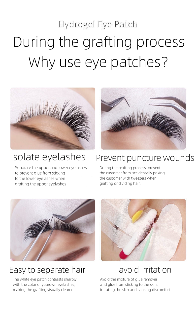 50/100 Pairs Hydrogel Eye Patch Eyelash Extension Pad Eyelashes ...
