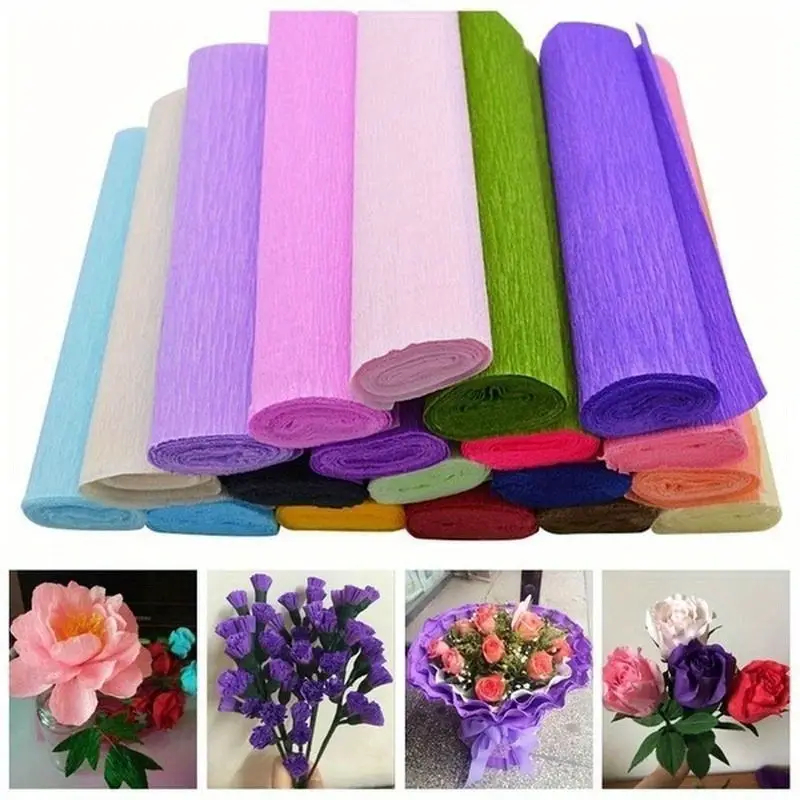 Crepe Paper Pleated Paper DIY Handmade Material Gift Wrapping Thickened ...