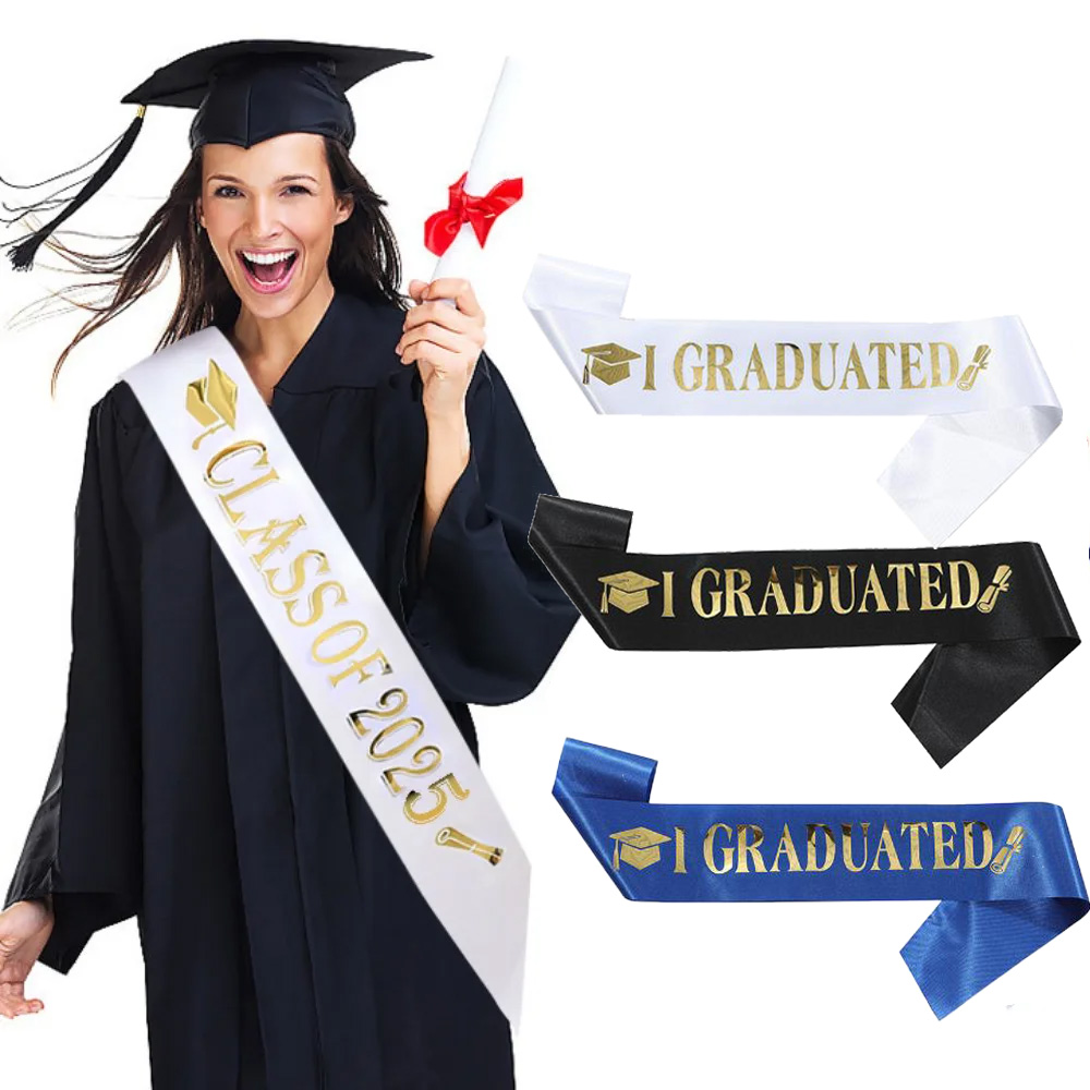 I GRADUATED Sash Graduation Belt Scarf Graduation Ceremony Party ...