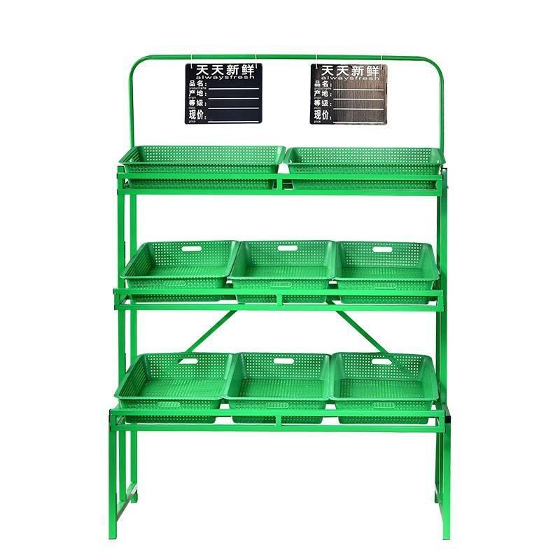 Convenience store fruit and vegetable rack shelf supermarket fruit ...