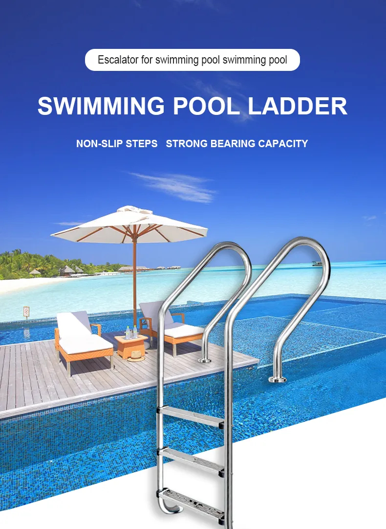 【AstraPool】304 Stainless Steel Pool Ladder with P Grab Rail, Anti-Slip ...