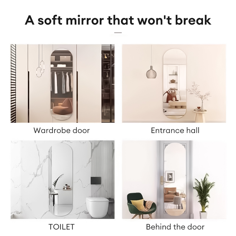 Aurora HD Full Body Mirror Sticker Wall Acrylic Whole Length Body Self ...
