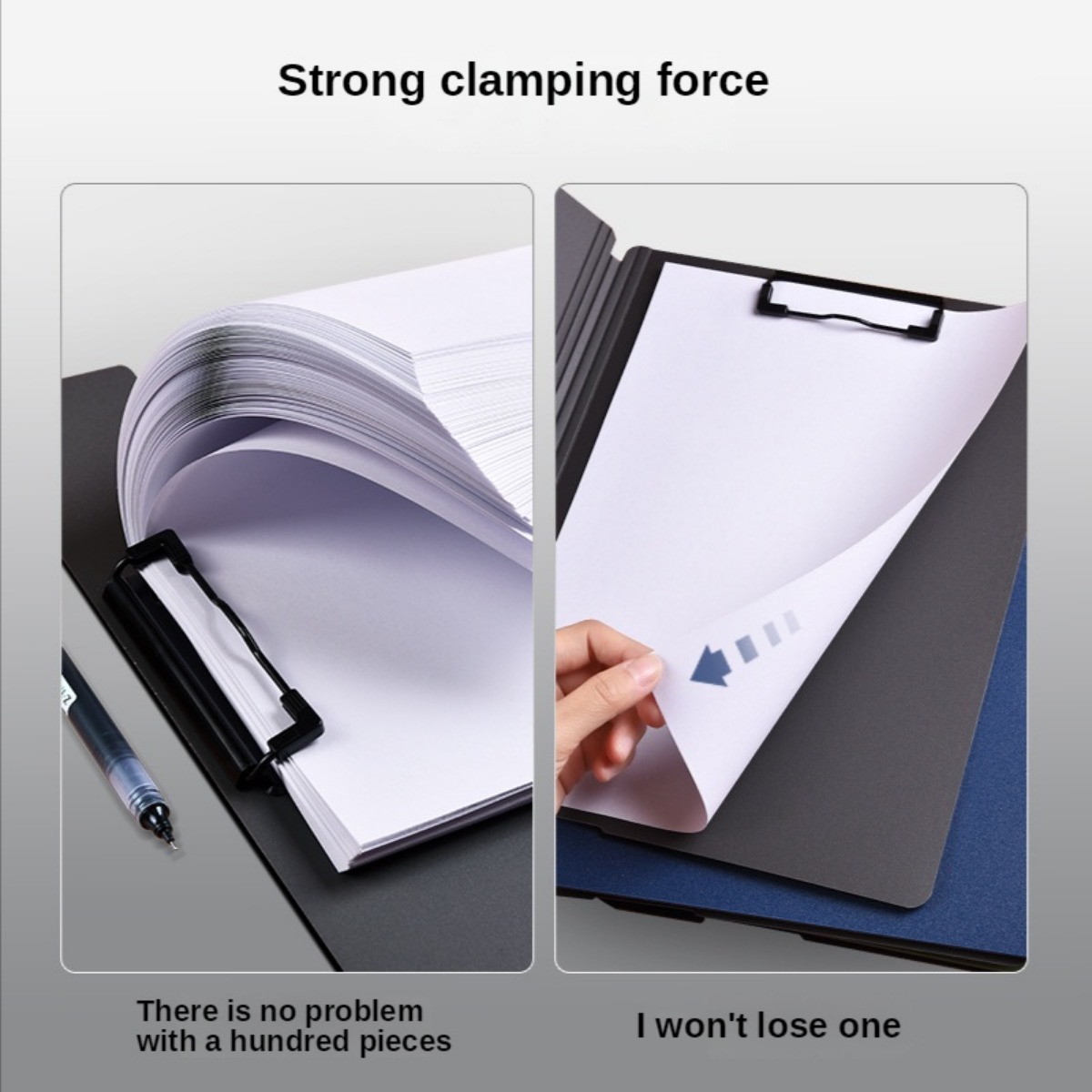 Long Clipboard with Cover Clip Folder Board With Cover Folder Writing ...