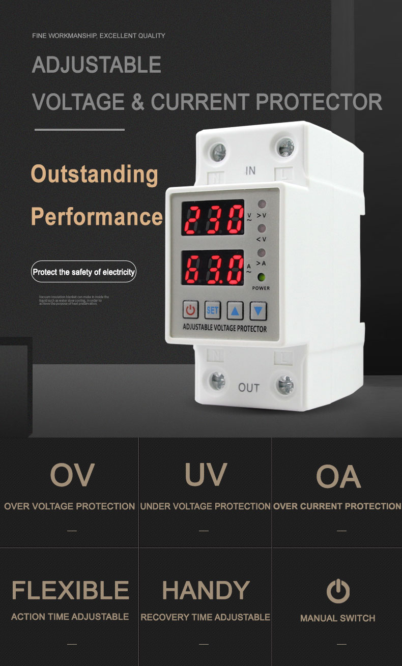 Adjustable Voltage Current Protection LCD Digital Display Power ...