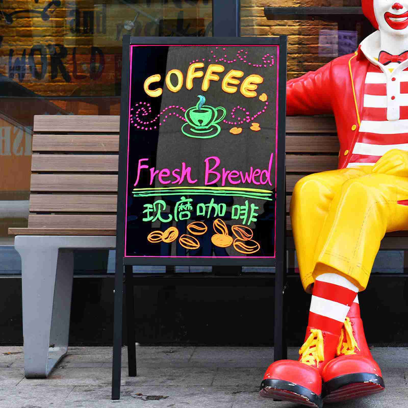 LED billboards LED Sign Neon Lights Handwritten billboards Hang ...