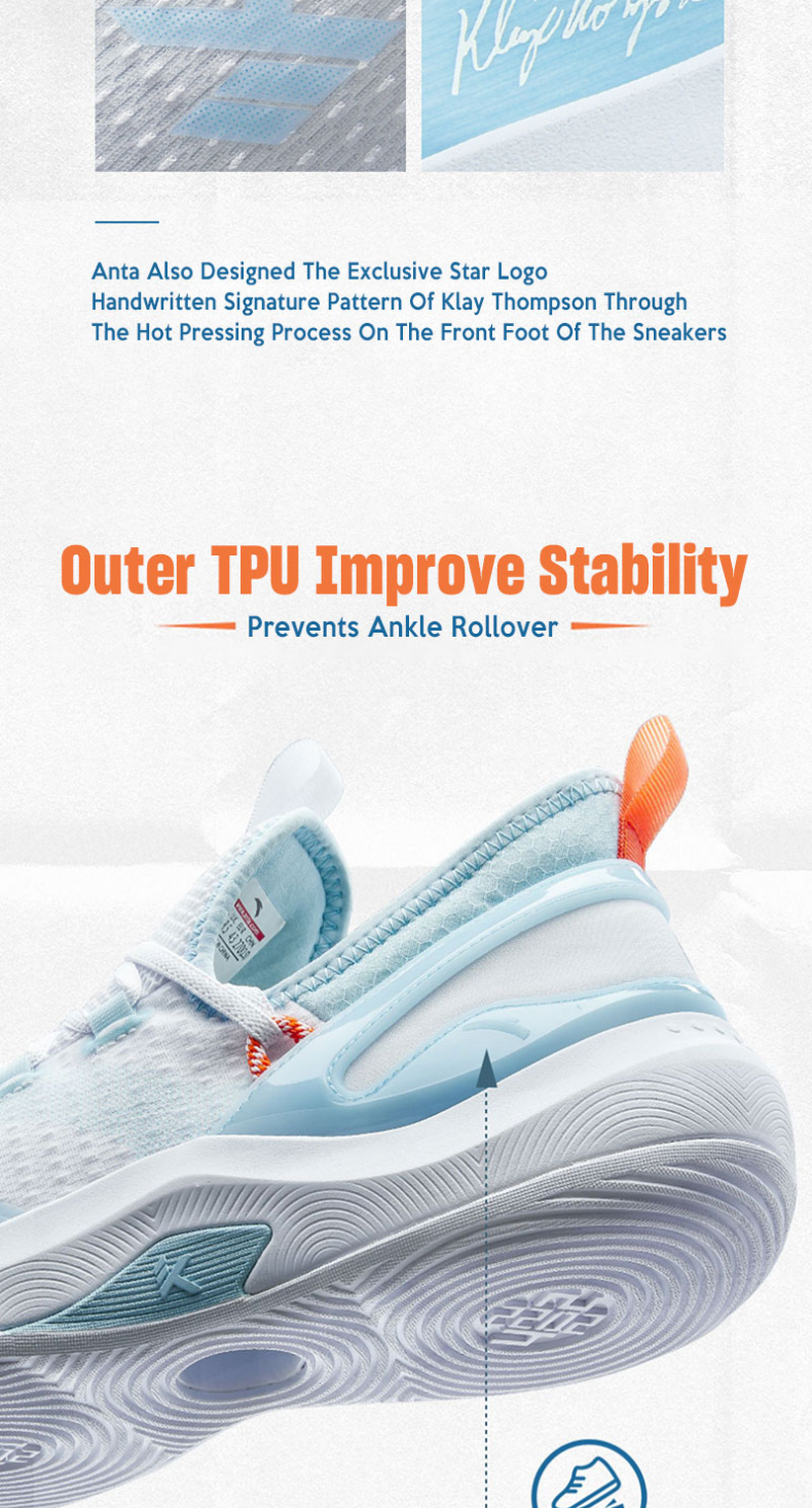 ANTA Men KT Fly Klay Thompson Basketball Shoes Performance Cushioning ...