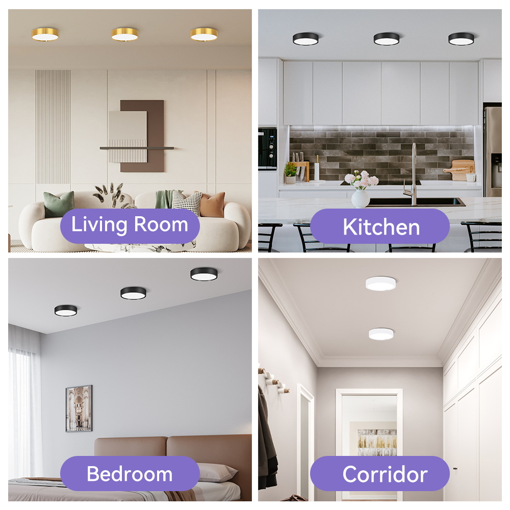 Led Pin Light Ceiling Lights Surface Mounted Downlight 3 Colors Panel ...