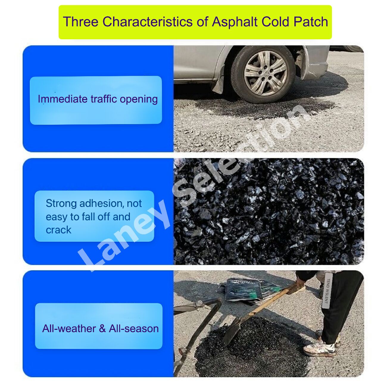 Cold-applied Asphalt Patching Tarmacadam for pothole and spall repair ...