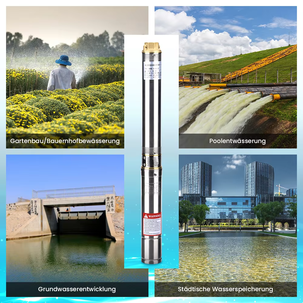 New 2Inch Submersible Pump 0.5-2HP Water Pump Deep Well 220V 60Hz 180ft ...