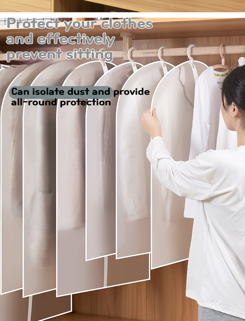 5PCS PEVA Transparent Clothes Protector Clothing Cover Dress Storage ...
