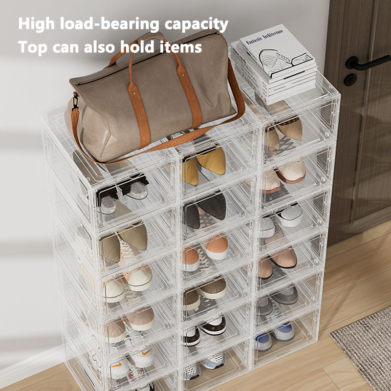 【In stock】Acrylic shoe box Magnetic side drop shoe boxStackable Large ...
