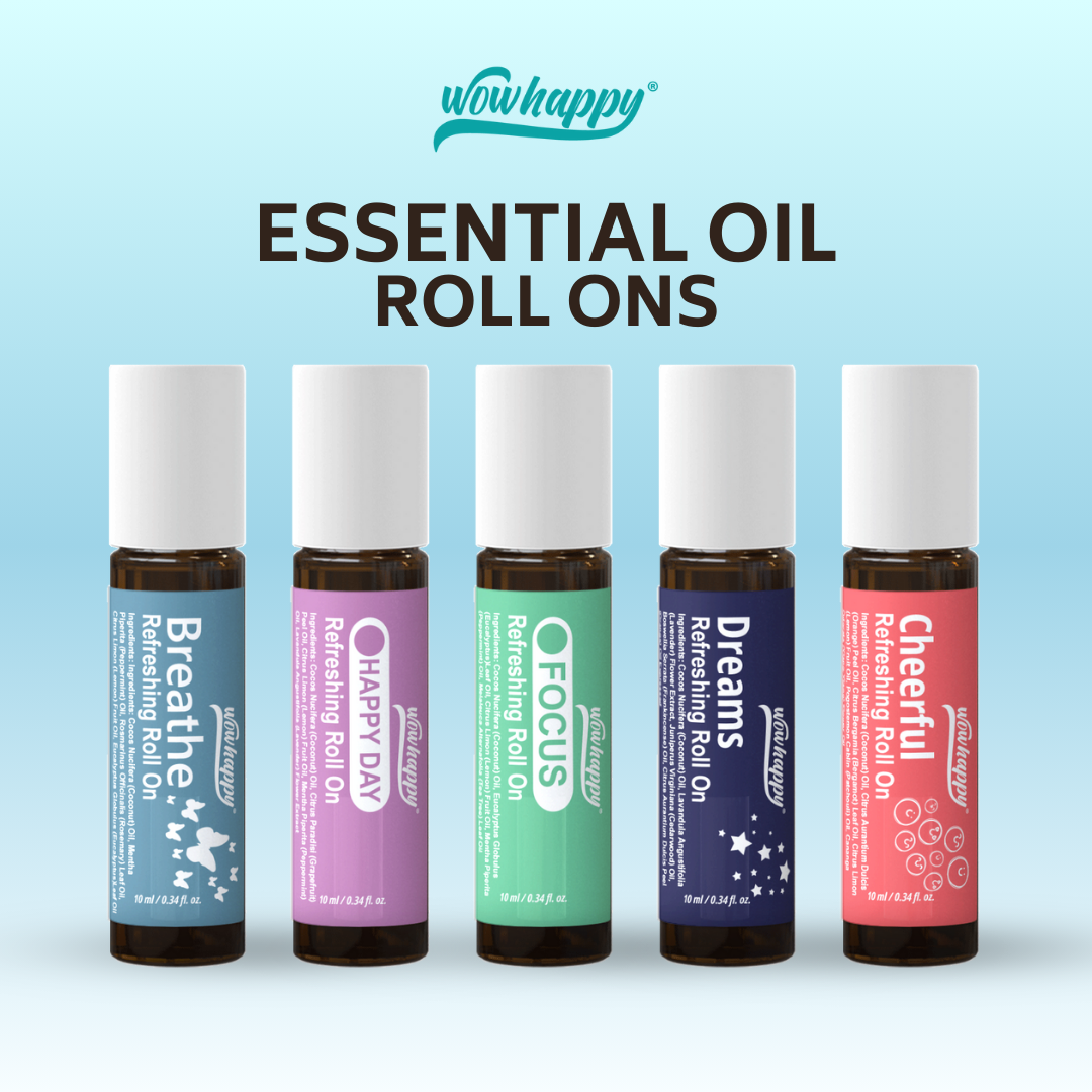 Wowhappy Essential Oil ROLL ON 10ml [ FDA Approved ] | Shopee Philippines