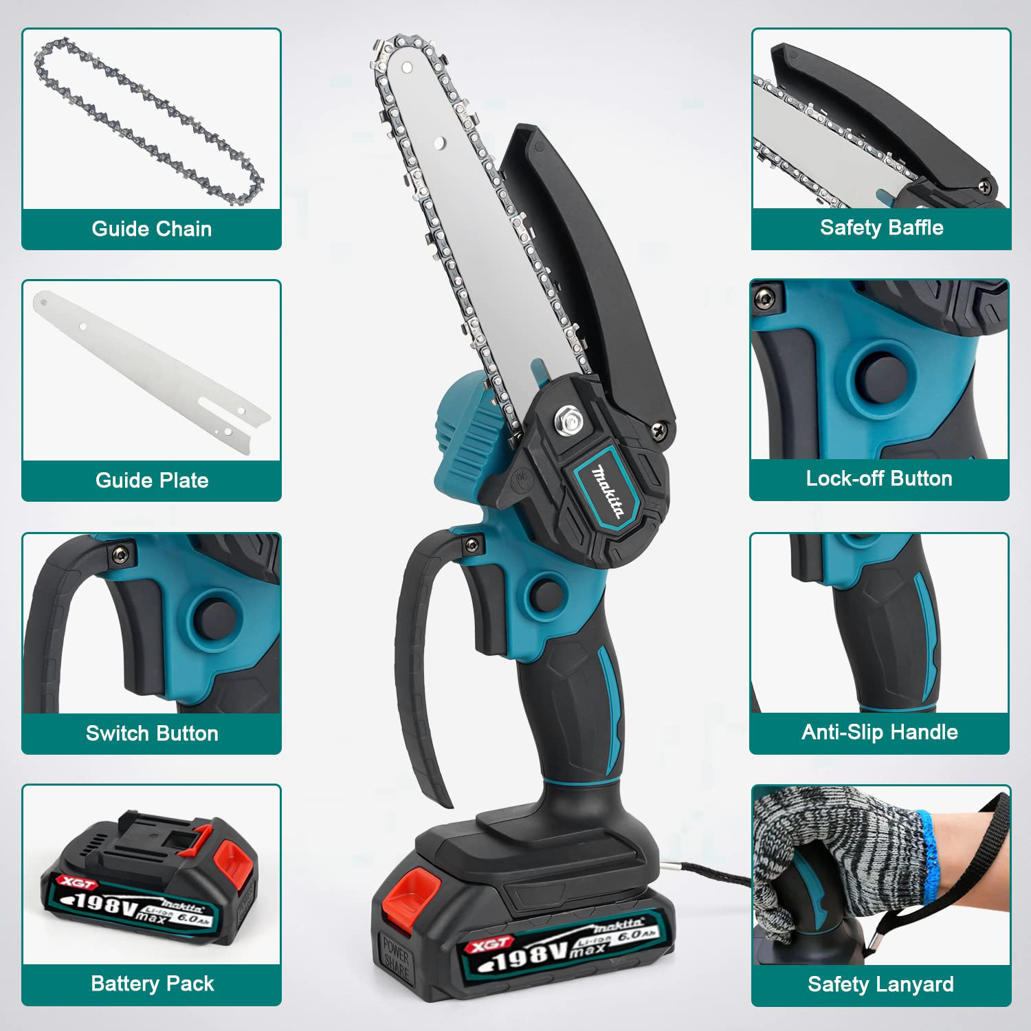 Makita Power Saws Electric Chainsaw 199V Electric Chain Wood Cutting ...