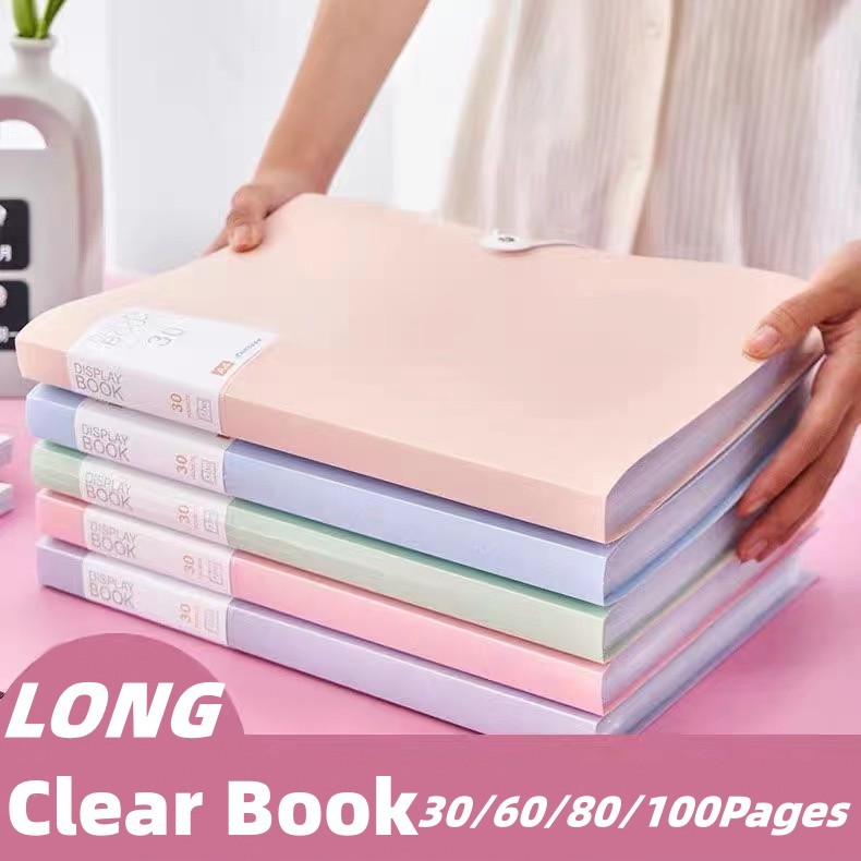Clear Book Long Clear Folder Document Organizer Presentation Book ...