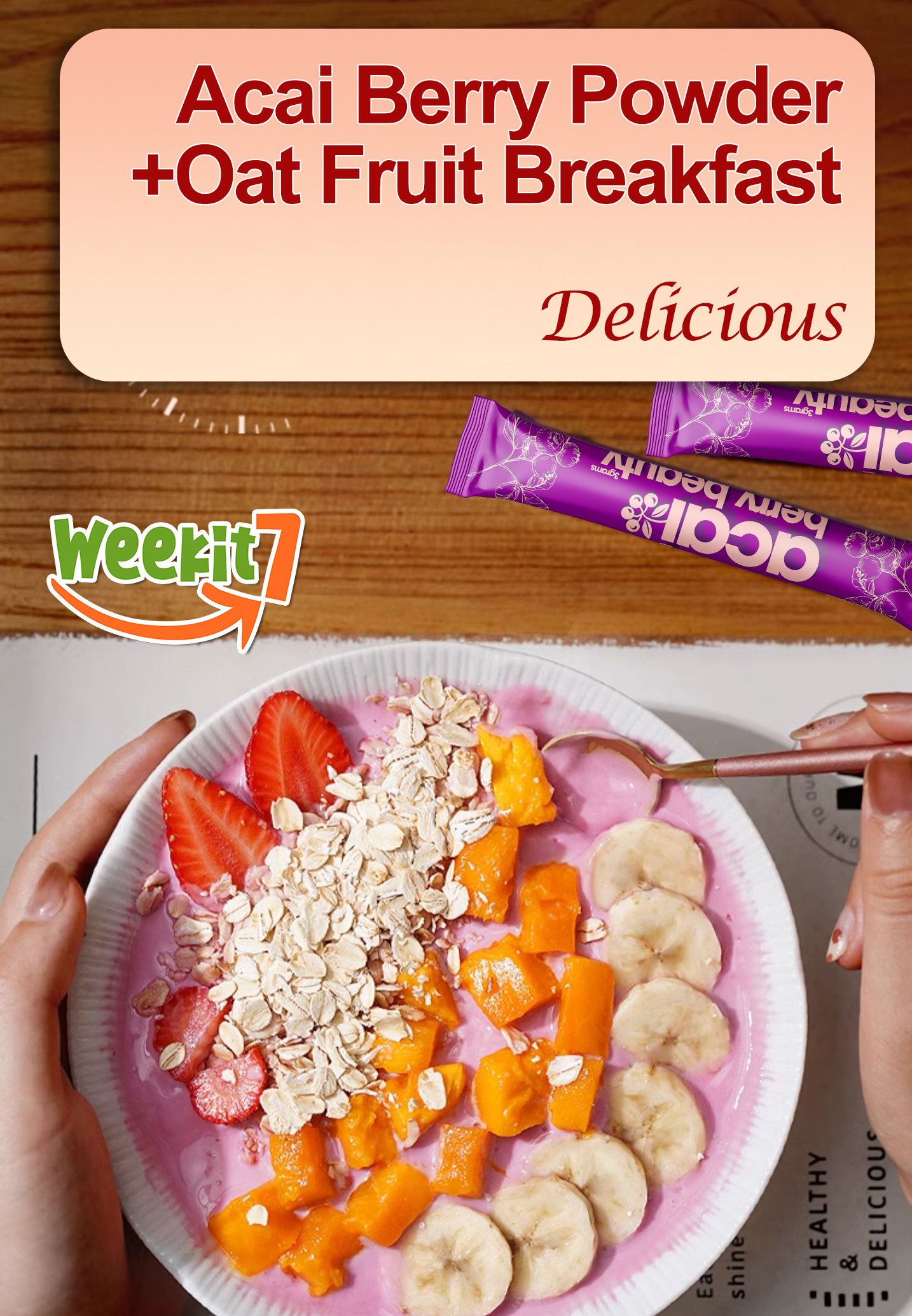 【Buy 1 Get 1】Weekit7 Acai Berry Organic Mixed Berry Powder Beverage ...