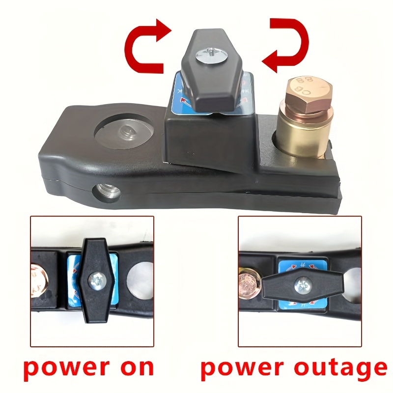 Car Battery Disconnect Switch Quick Cut-off 12V/24V Battery Terminal clamp Wire Cable Clamp ...