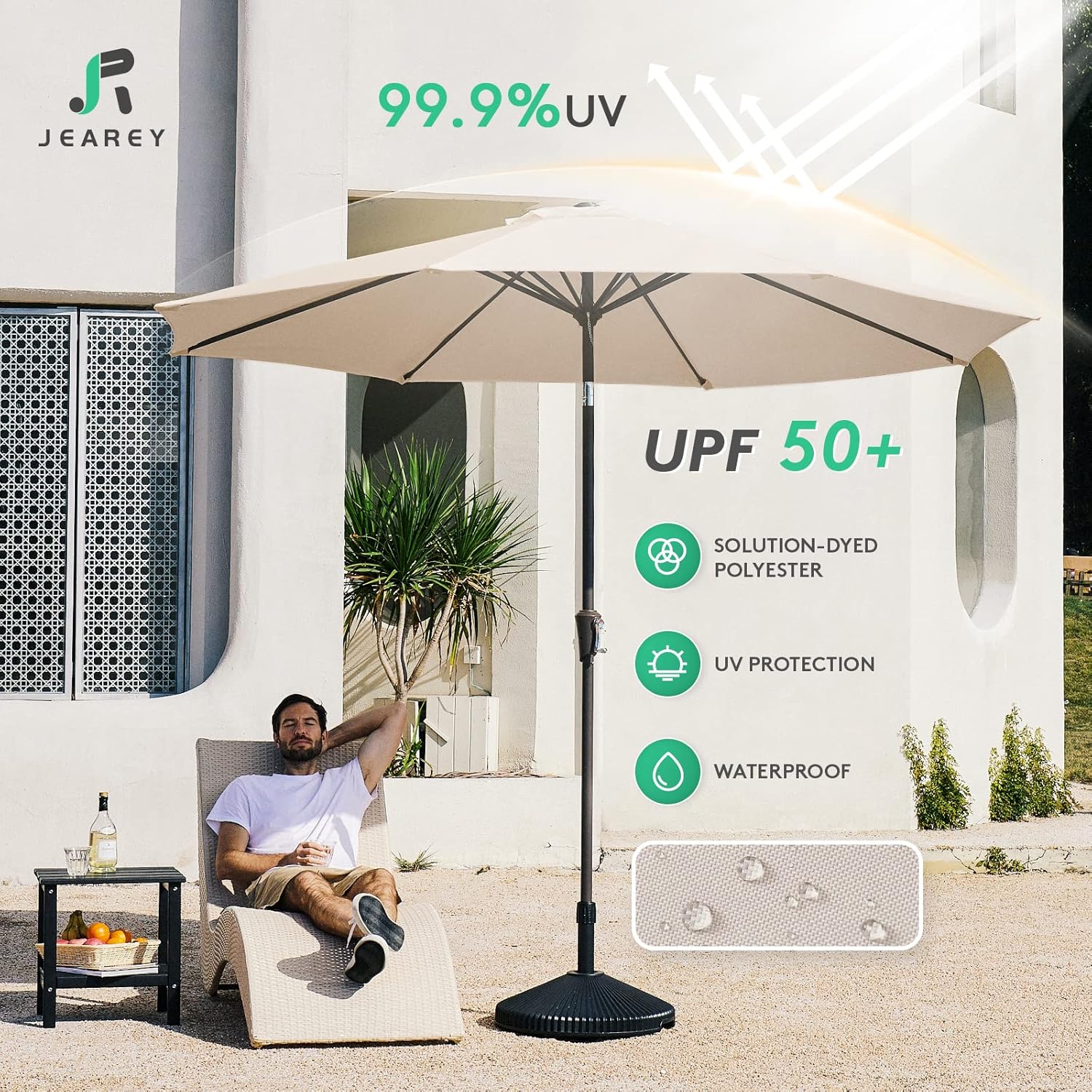 Wthb Outdoor Outdoor Sunshade Umbrella Large Sun Umbrella Courtyard ...