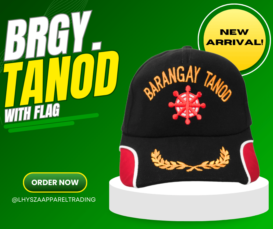 BARANGAY TANOD CAP WITH FLAG / BASEBALL CAP HIGH QUALITY 3D EMBROIDERY ...