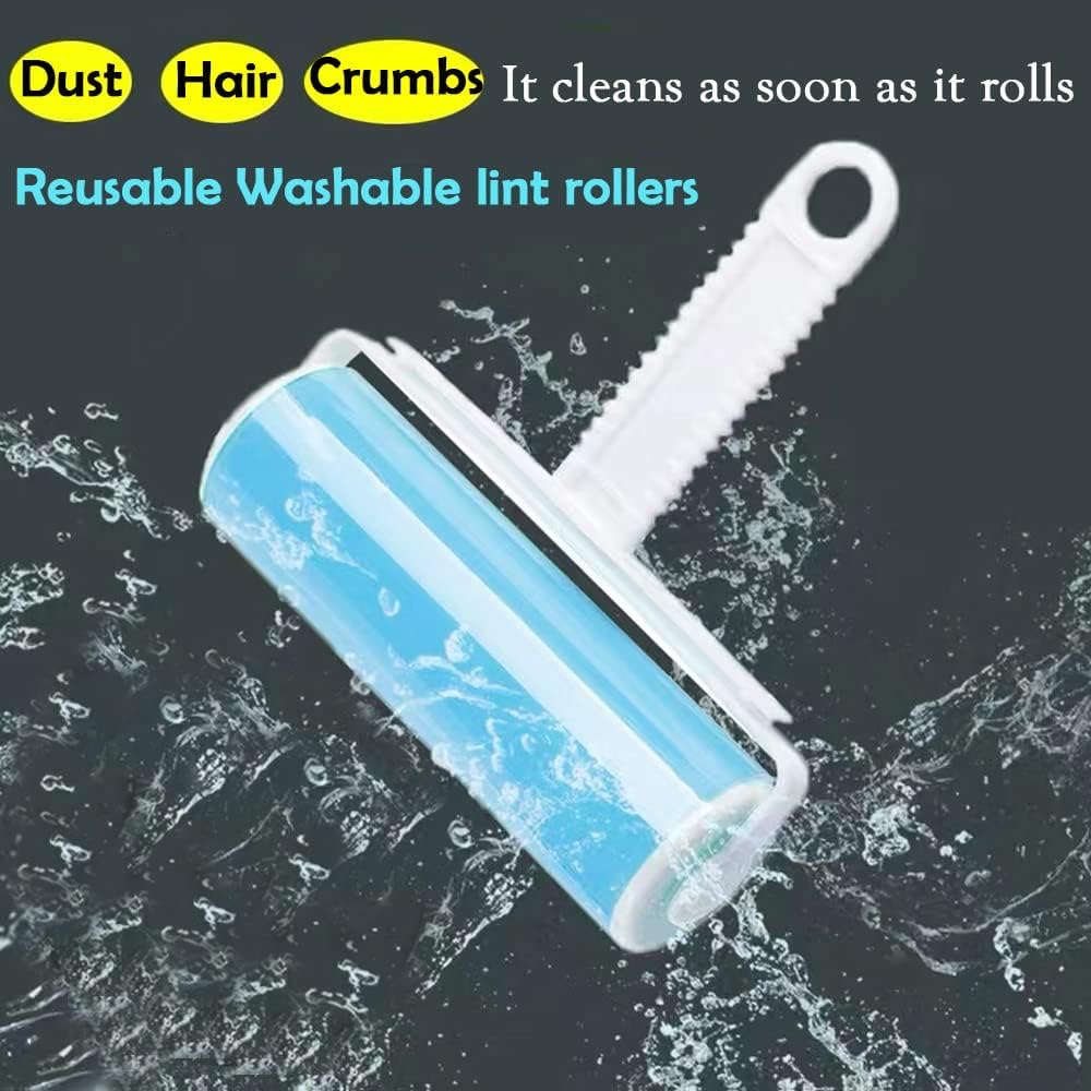 Washable Roller Cleaner Lint Sticky Picker Pet Hair Fluff Remover Brush ...