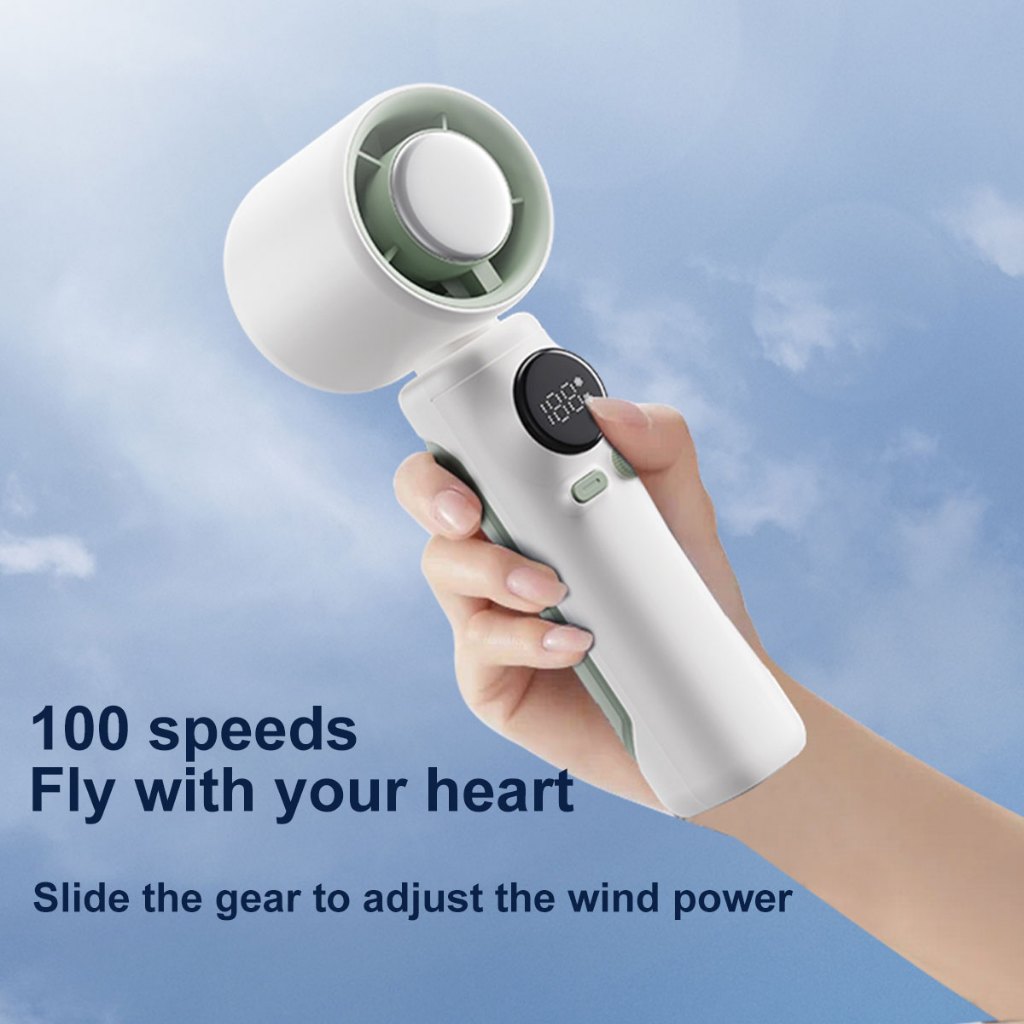 Portable handheld mini turbo fan 8000Amh adjustable speed USB ...