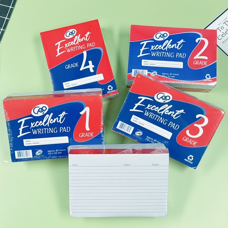 Writing Pad 80lvs For Grade 1,Grade 2,Grade 3,Grade 4 10pads (1 Ream ...