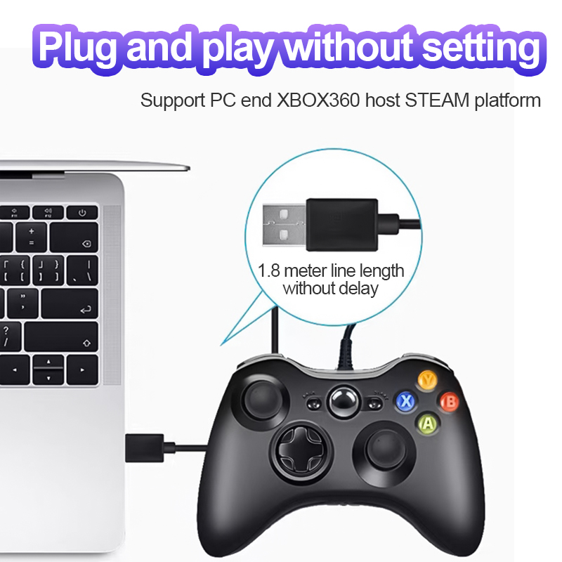 USB Wired Game Controller For Xbox 360 Console Joypad For Win 7/8/10 PC ...