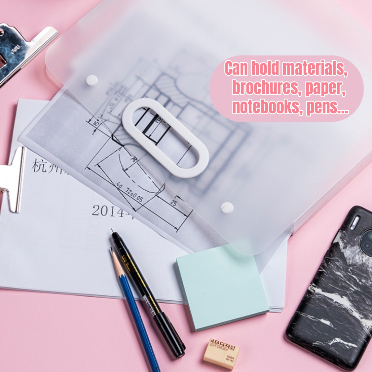 A2/A3 Drawing Bag With Handle Waterproof Sketch Paper File Bag Artwork ...