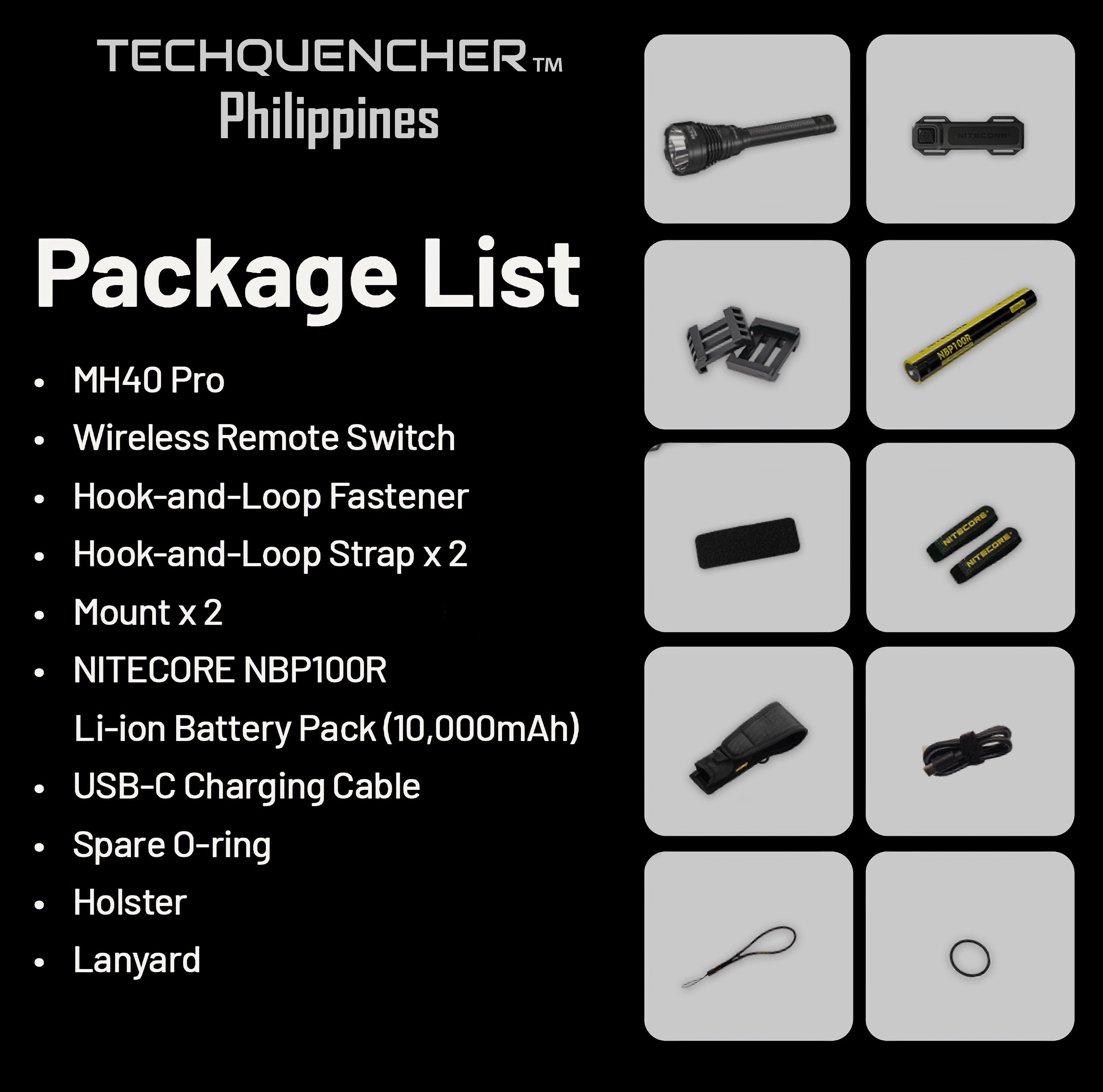 Nitecore MH40 Pro Flashlight - 3500 Lumens - 1300 Meters - Ultra Long ...